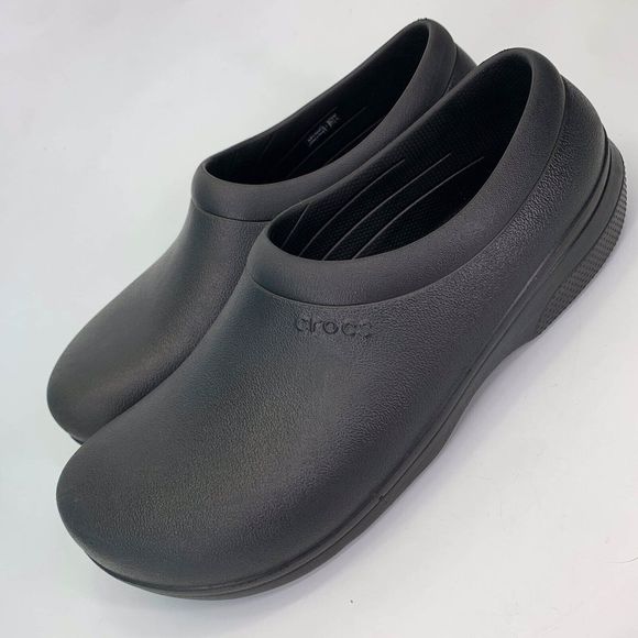 CROCS | Shoes | Crocs Dual Comfort Croc Lock Slip Resistant Black Clogs ...